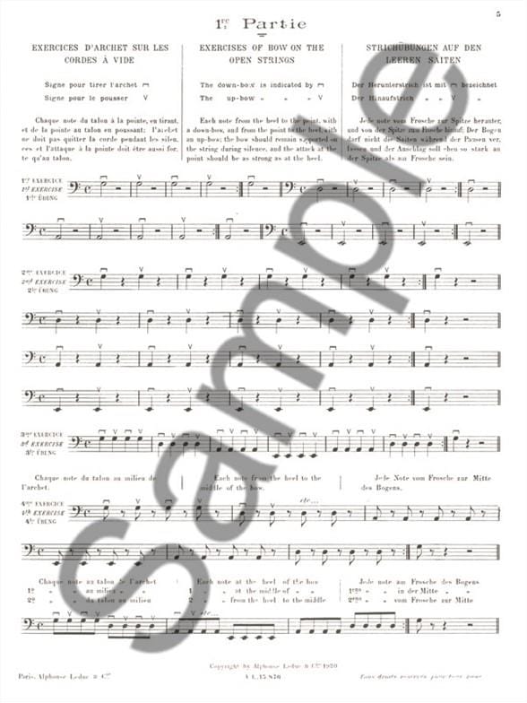 Méthode Complète De Contrebasse Volume 1 - Edouard Nanny - Partition