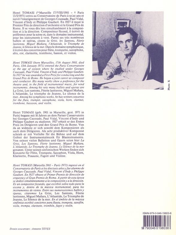 Henri Tomasi - Ballade - Partition - di-arezzo.fr