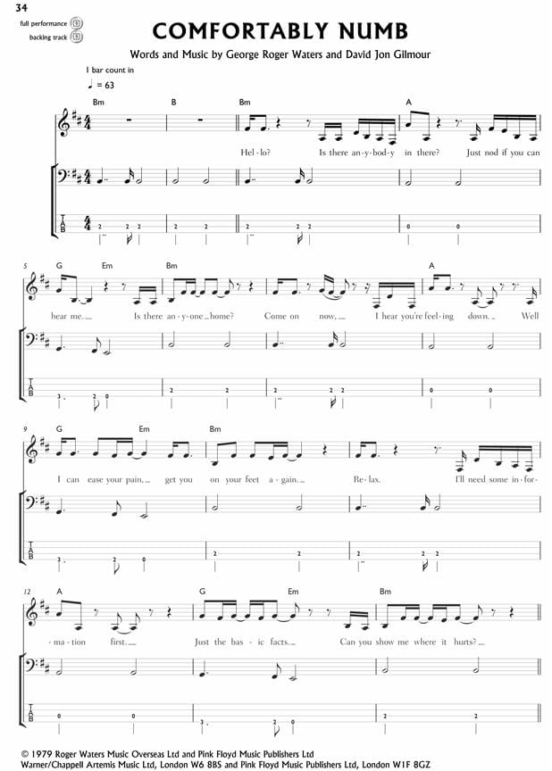 Pink Floyd Pink Floyd Guitare Basse Partition Di Arezzofr 5186