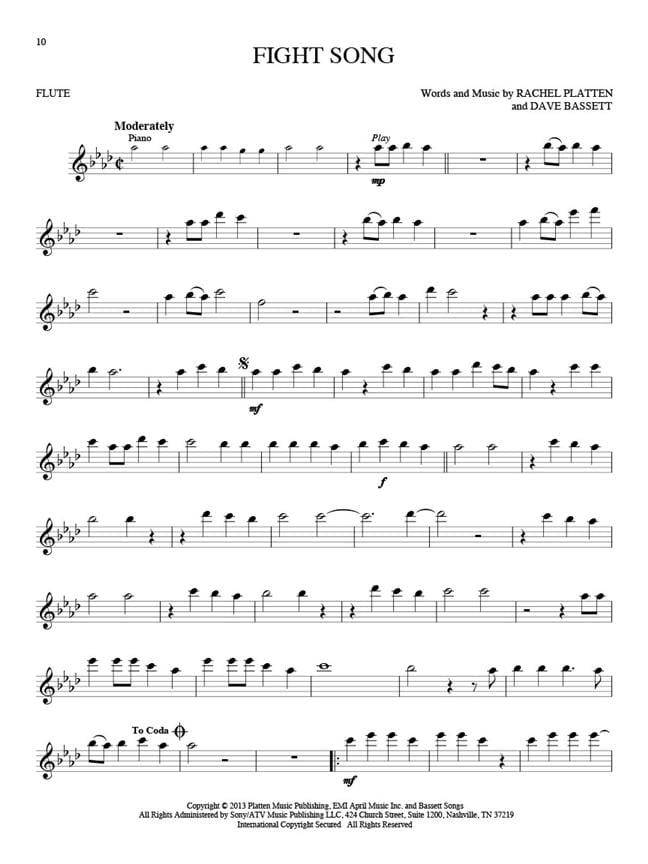 Top Hits - Flute - Partition