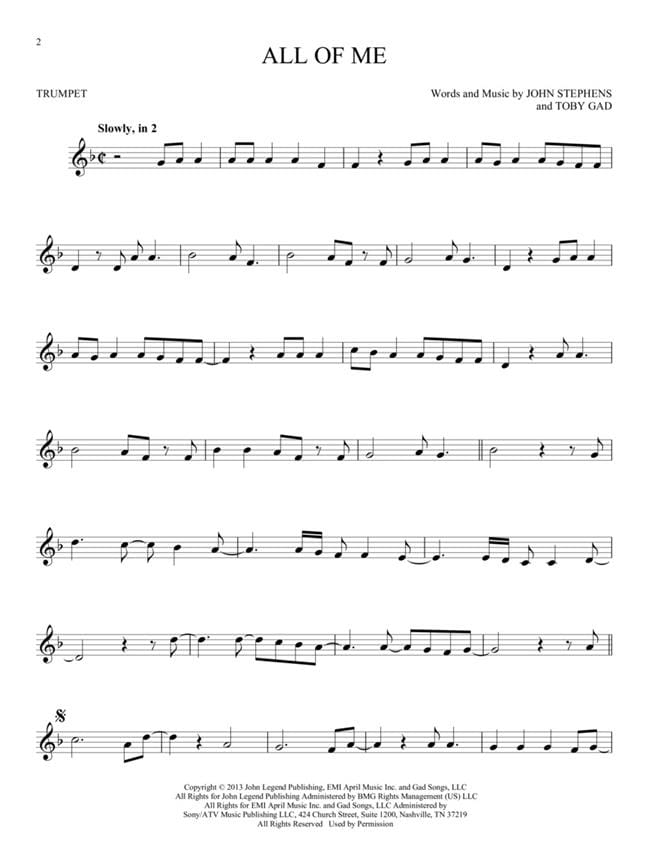 First 50 Songs - Trompette - Partition