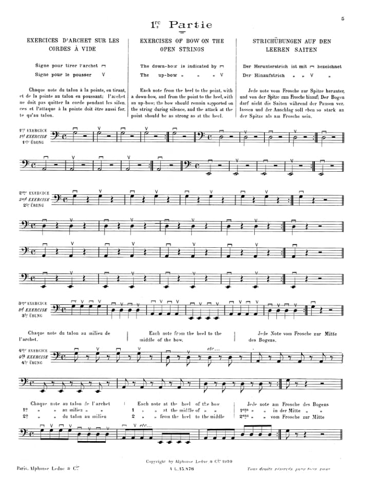 Méthode Complète De Contrebasse Volume 1 - Edouard Nanny - Partition